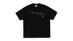 A BATHING APE Hand Draw Relaxed Fit T-shirt - Black