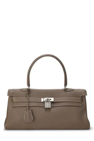 Hermès Clemence Kelly 42 Bag - Grey