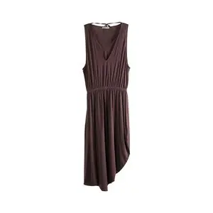 LEMAIRE Double Layer Drape Dress 'fig