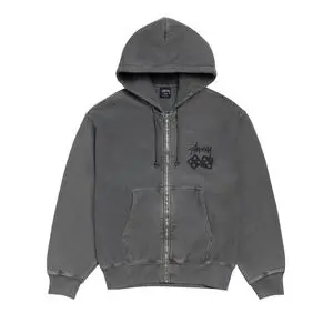 StÜssy Stock Link Pigment Dyed Zip Hood - Black
