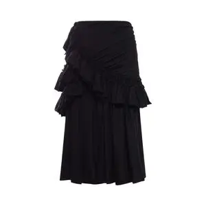 Dries Van Noten Ruffled Jersey Skirt