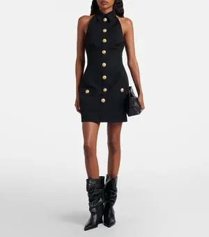 Balmain Leather Wedge Boots