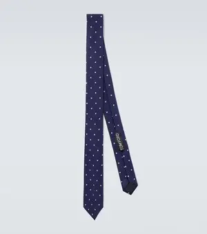 TOM FORD Silk Polka-dot Neck Tie - Blue