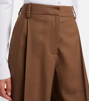 Oscar De La Renta Wool Wide-leg Trousers