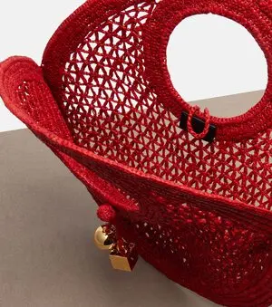 Jacquemus Spiaggia Raffia Top-handle Bag - Red