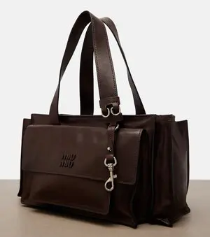Miu Miu Utilitarian Leather Shoulder Bag