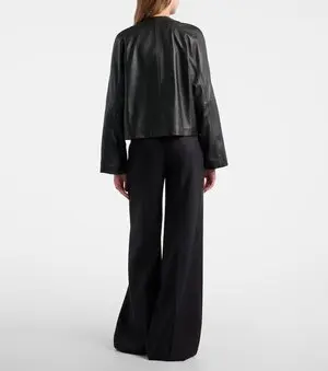 Max Mara Linen And Silk Twill Wide-leg Trousers