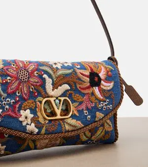 Valentino Garavani Small Embroidered Shoulder Bag