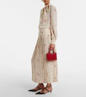 Valentino Garavani Rockstud Mini Suede Top-handle Bag - Red