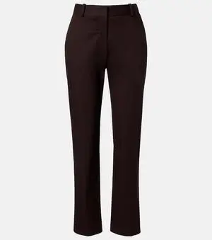 JOSEPH Cotton-blend Straight-leg Pants