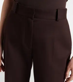 JOSEPH Cotton-blend Straight-leg Pants