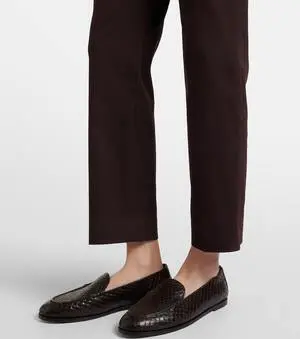 JOSEPH Cotton-blend Straight-leg Pants