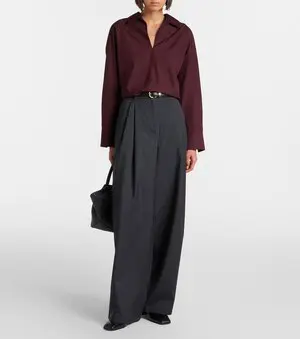 Max Mara Wool Wide-leg Pants - Grey