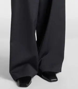 Max Mara Wool Wide-leg Pants - Grey
