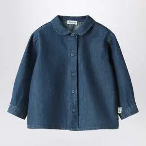 IL GUFO Baby Shirt In Denim - Blue