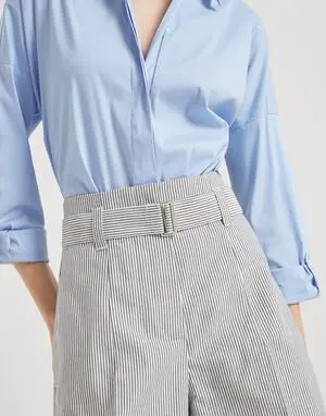 Brunello Cucinelli Monili-embellished Striped Shorts