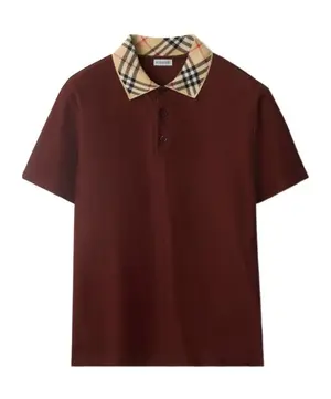 Burberry Check Collar Short Sleeved Polo Shirt - Box
