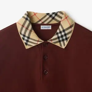 Burberry Check Collar Short Sleeved Polo Shirt - Box