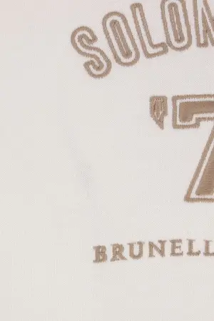 Brunello Cucinelli Logo Embroidered Short-sleeved Sweatshirt