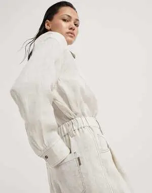 Brunello Cucinelli Monili-embellished Linen Shorts