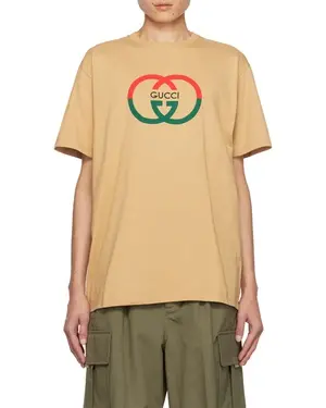 Gucci Cotton Jersey Printed T-shirt - Brown