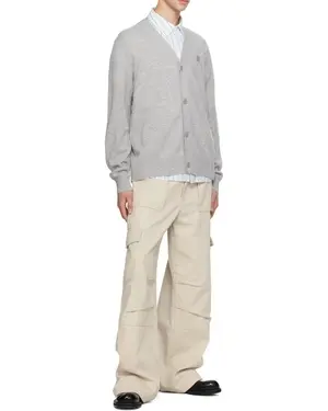 Acne Studios Face Logo Patch V-neck Cardigan