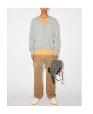 Acne Studios Face Logo Patch V-neck Cardigan