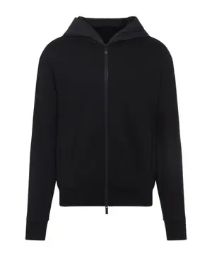 Moncler Cotton Zip-up Hoodie - Black