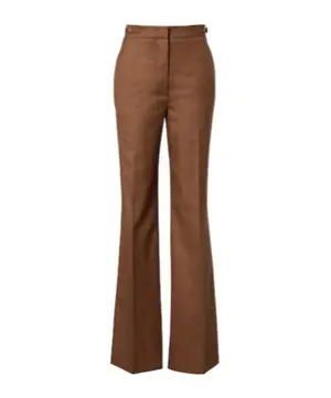 Gabriela Hearst Wool And Silk Flared Pants - Brown