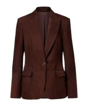 Brunello Cucinelli Suede Blazer - Brown