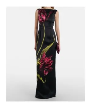Erdem Floral Duchess Satin Gown