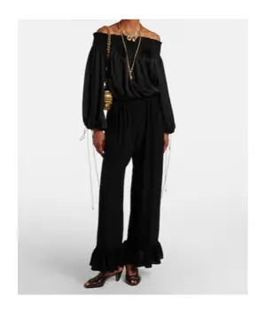 Chloé Silk Crêpe De Chine Wide-leg Pants