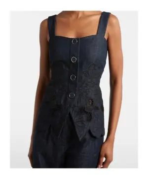 Veronica Beard Cotton Chambray Top
