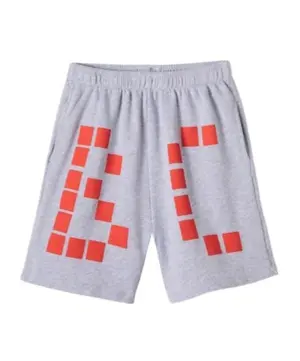 BOBO CHOSES Logo Cotton Fleece Shorts - Gray