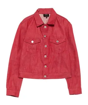 A.p.c. Button-fastening Denim Jacket - Red