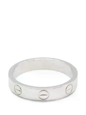 Cartier 18k White Gold Love Collection Ring - Silver