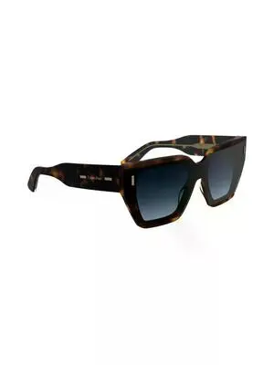 Calvin Klein Lettering Butterfly Sunglasses - Brown