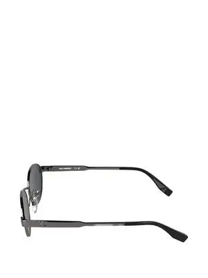 Karl Lagerfeld Oval Frame Sunglasses - Silver