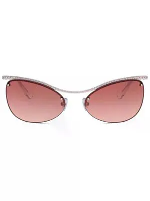 SWAROVSKI Oval-frame Sunglasses - Silver