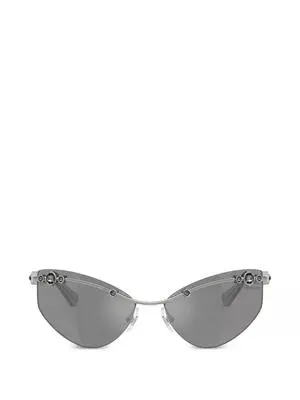SWAROVSKI Crystal Embellished Sunglasses - Silver