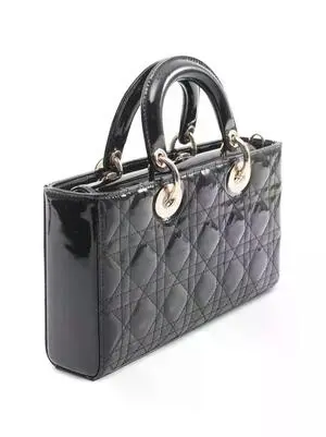 Dior Medium Lady D-joy Cannage Tote Bag - Black