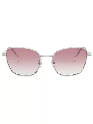 SWAROVSKI Oversized Frame Sunglasses - Silver