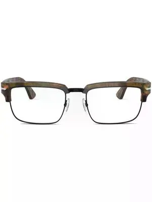 Persol Rectangle Frame Eyeglasses - Brown