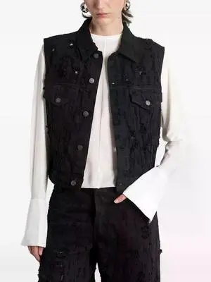 HAIKURE Ryder Bull Destroy Denim Gilet