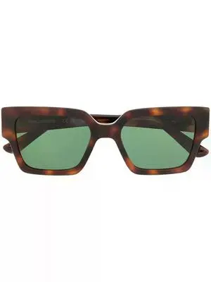 Karl Lagerfeld Tortoiseshell-pattern Rectangle-frame Sunglasses - Brown