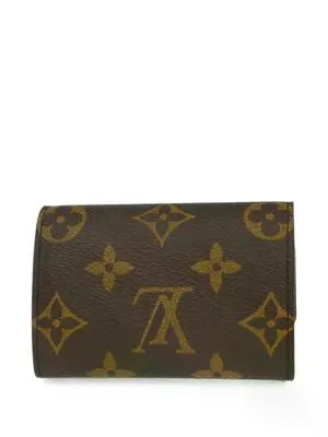 LOUIS VUITTON 2005 Monogram Porte Monnaie Plat Coin Case - Brown