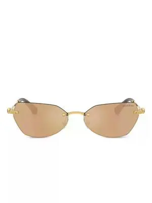 SWAROVSKI Crystal-embellished Tortoiseshell Sunglasses - Gold