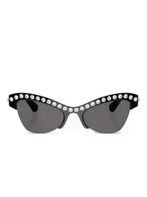 SWAROVSKI Crystal-embellished Cat-eye Sunglasses - Black