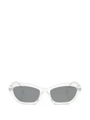 SWAROVSKI Crystal-embellishment Geometic-frame Sunglasses - White