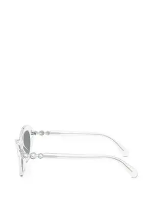 SWAROVSKI Crystal-embellishment Geometic-frame Sunglasses